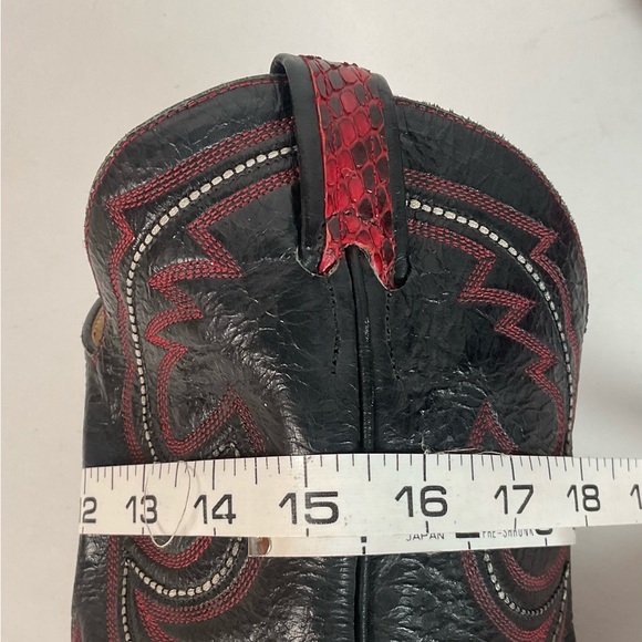 Larry Mahan | Shoes | Vintage Larry Mahan Cherry Red Python Snakeskin ...